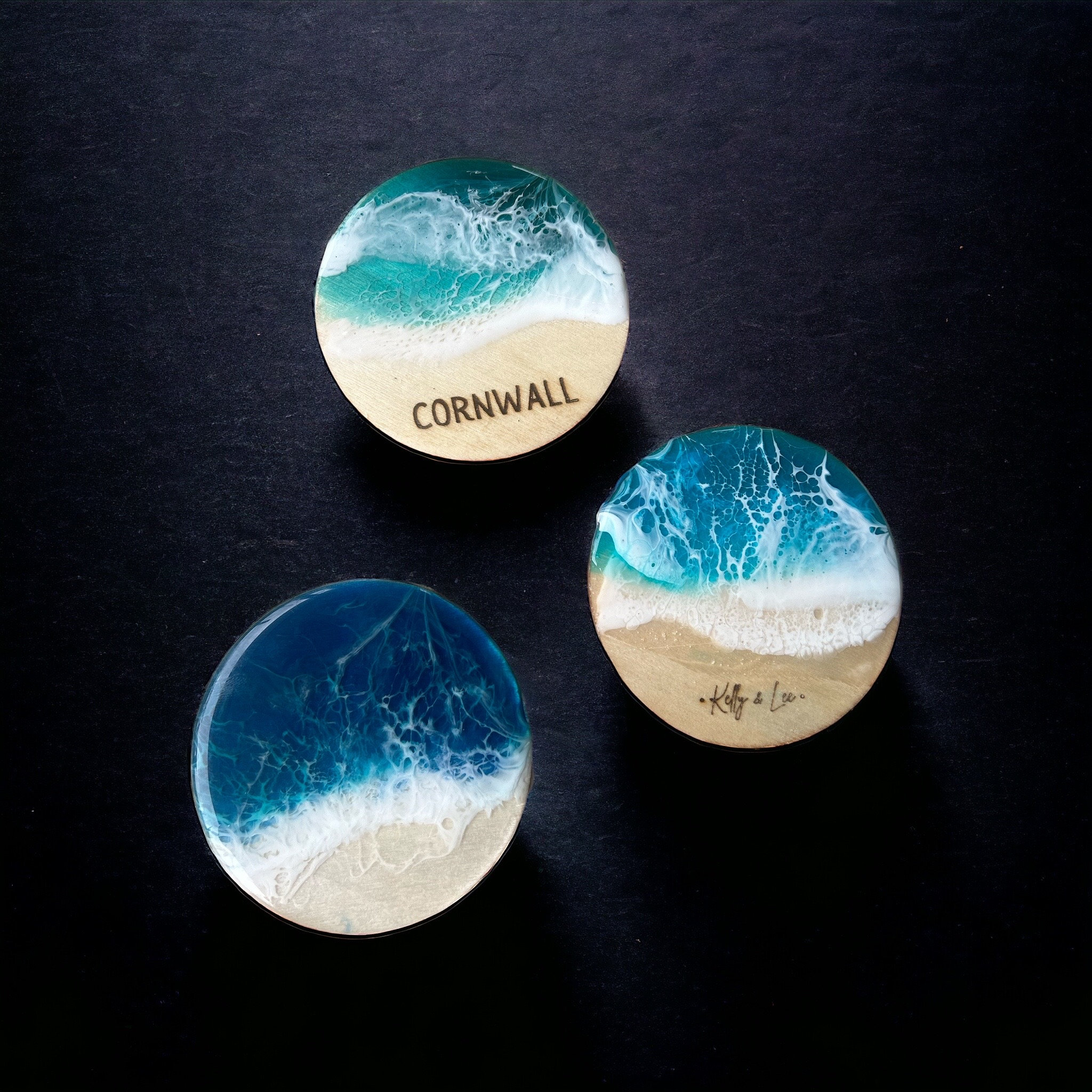 Personalised Ocean Resin Fridge Magnet | Engraved Beach Magnet Gift ...