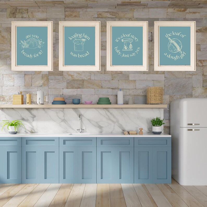 Taylor Swift Bread Puns Art Prints Set of 4 - Sourdough - Kitchen ...
