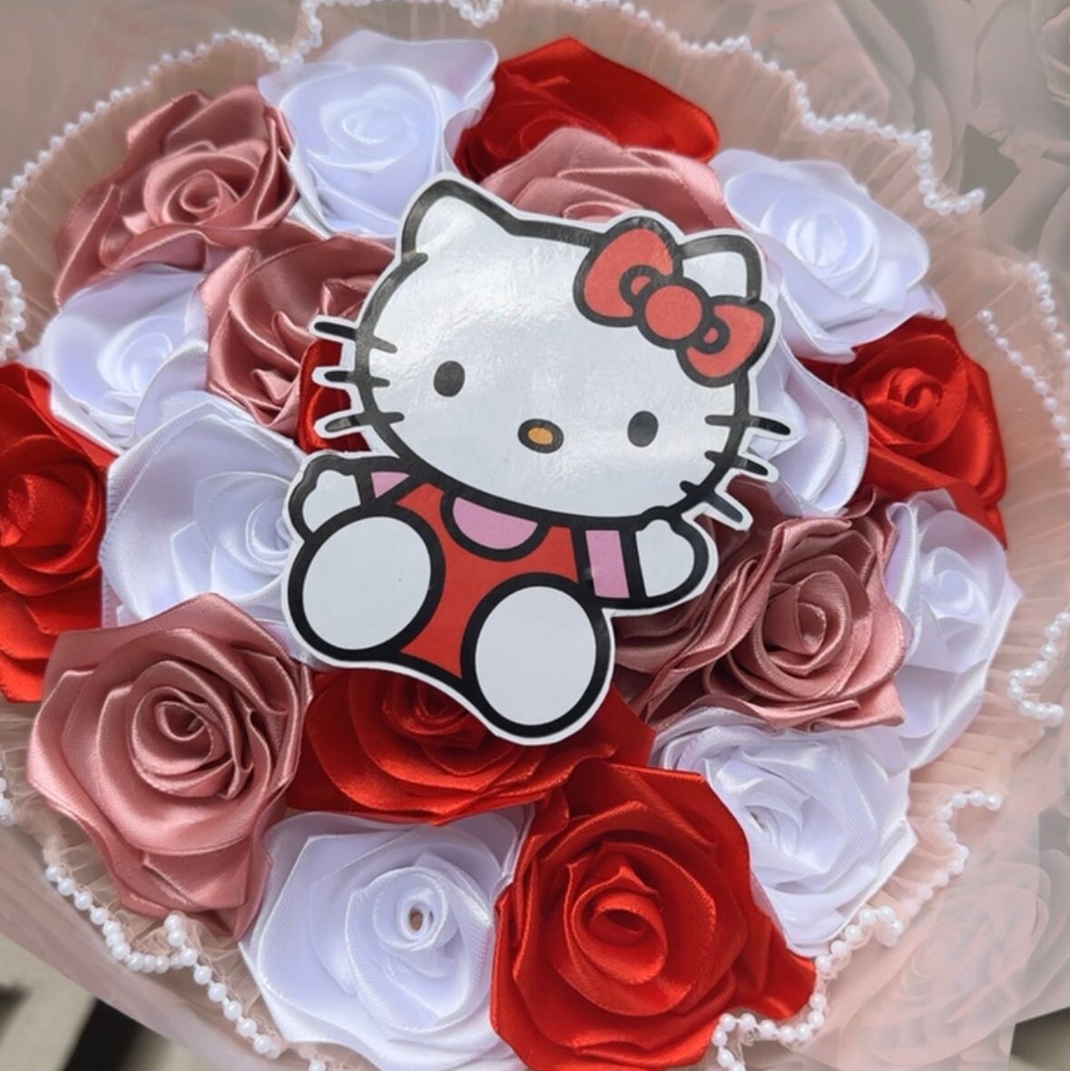 Hello Kitty Bouquet - Eternal Rose Bouquet - Etsy