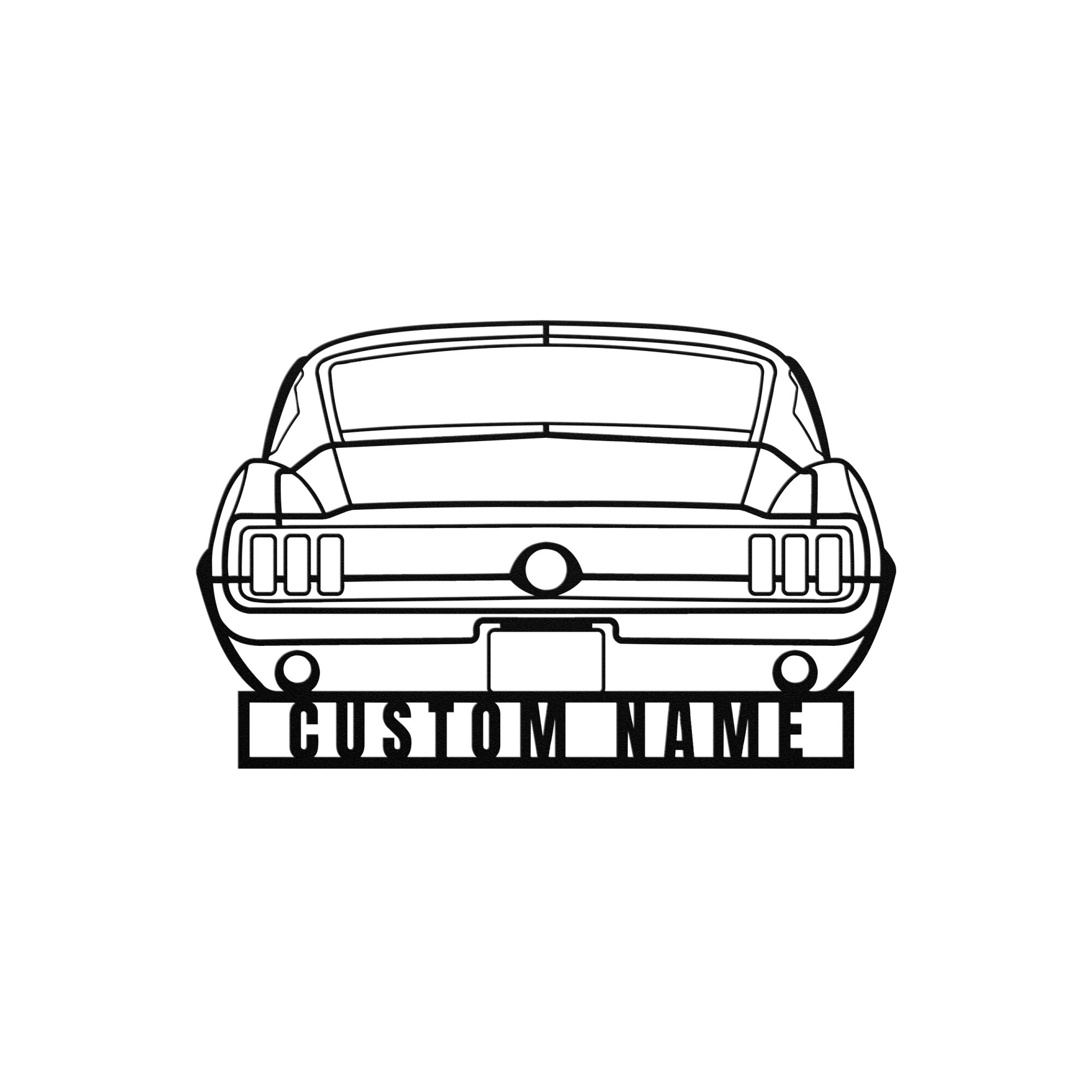 1967 Mustang Metal Wall Art, Mustang Decor, Personalized Mustang Garage ...