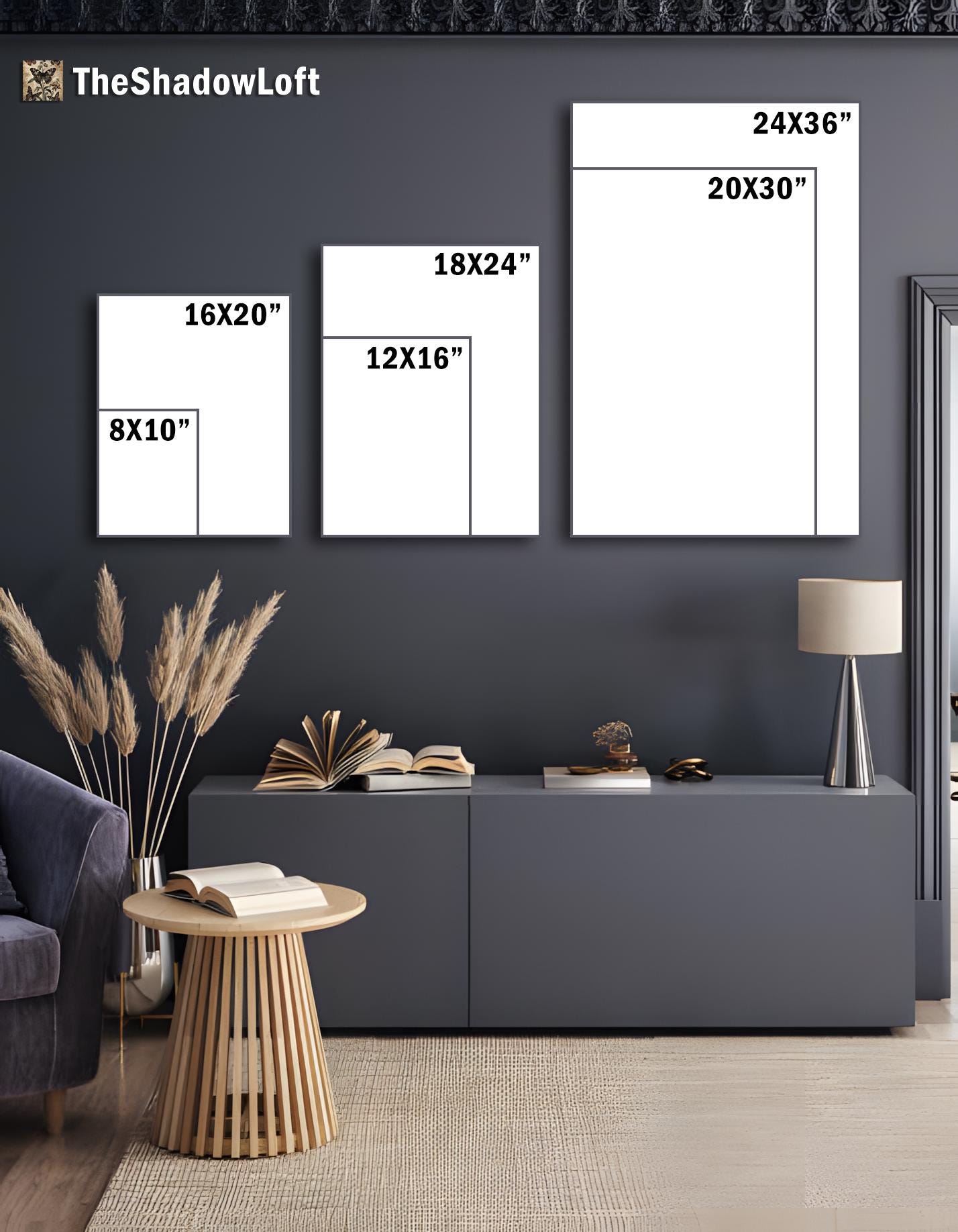 Cloudy Night Witch Silhouette Print | Vintage Moonlit Wall Art ...