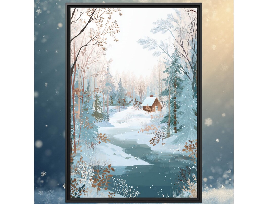 Winter Forest Art Print | Snowy Landscape Decor - Etsy