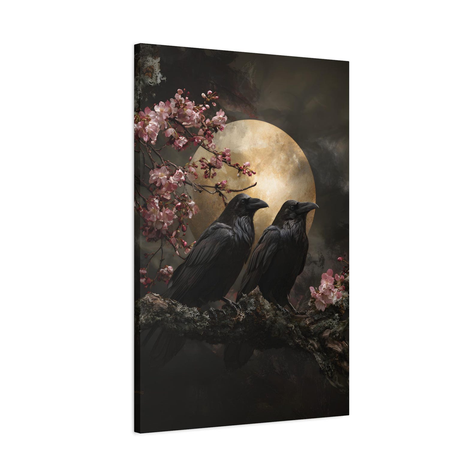 Raven Couple Wall Art Print, Gothic Romantic Crow, Dark Forest Decor - Etsy