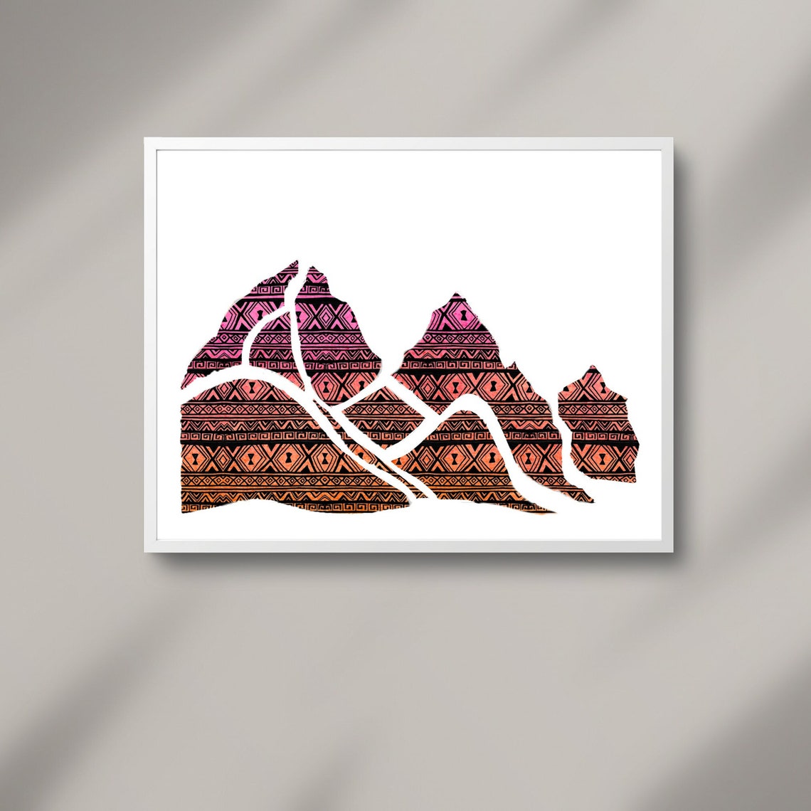 DIGITAL DOWNLOAD - Hand-painted Art of the Andes Mountains, Can Be Used ...