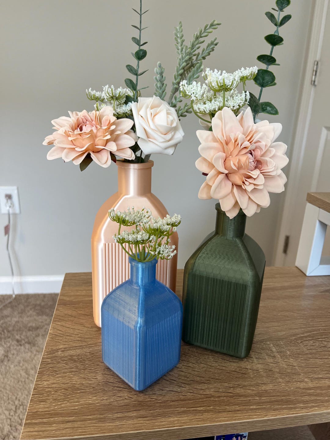 Modern Flower Vase, Elegant Bottle-neck Design, 3d-printed From ...