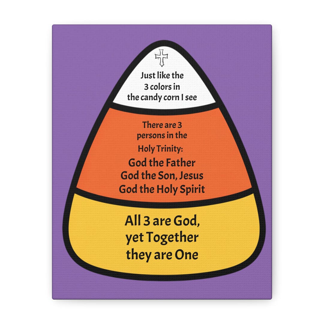 Candy Corn Holy Trinity Canvas Art: Christian Home Decor - Etsy