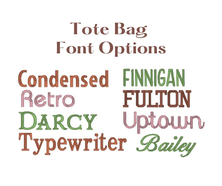 Handy Open Top Tote, Small Tote, Embroidered Tote Bag, Personalized ...