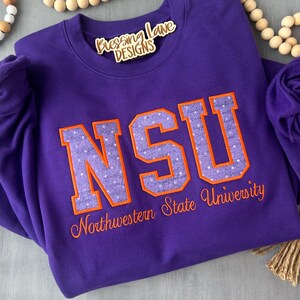 Custom Embroidered College Appliqué Sweatshirt: College Student Apparel ...