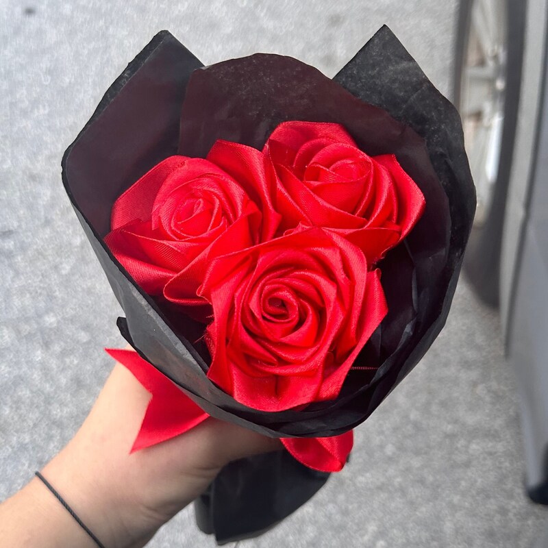 Ribbon Rose Bouquet - Etsy