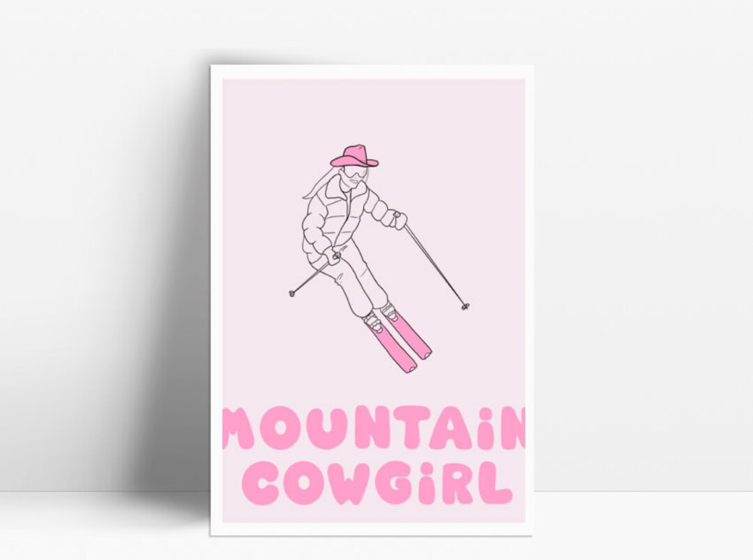 Vintage Ski Poster, Retro Ski Poster, Downhill Ski Poster, Skiing Wall ...