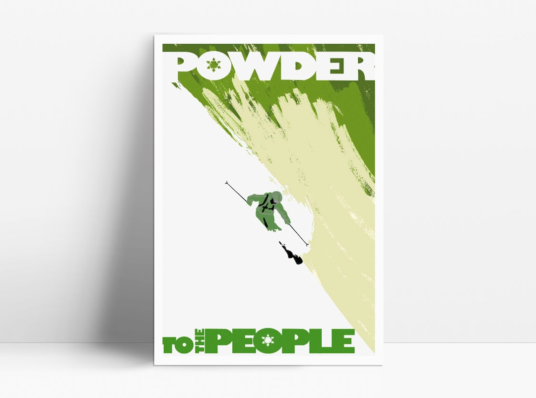 Vintage Ski Poster, Retro Ski Poster, Downhill Ski Poster, Skiing Wall ...