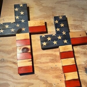 American Flag Cross - Etsy