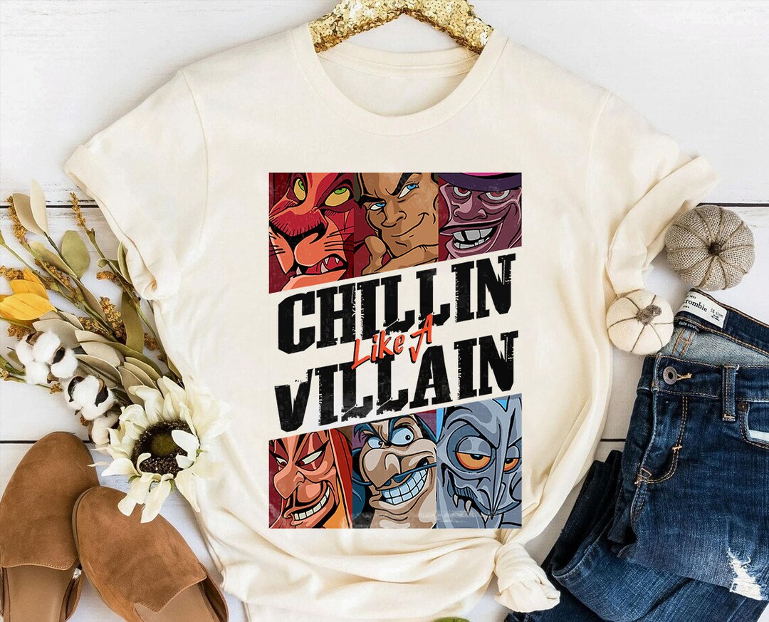 Disney Villains Group Portrait Comfort Colors Shirt, Chillin Like A ...