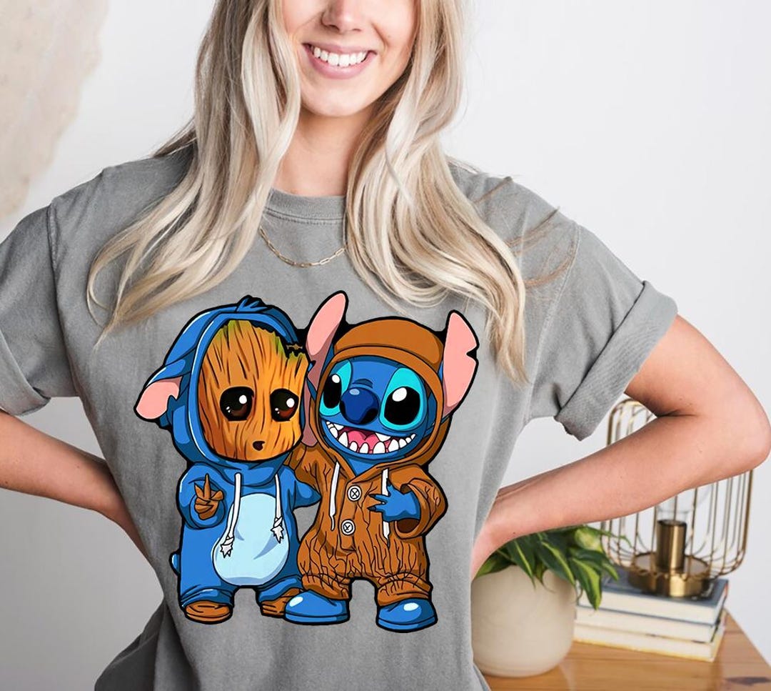 Disney Stitch and Groot Best Friend Costume Comfort Colors Shirt, Lilo ...