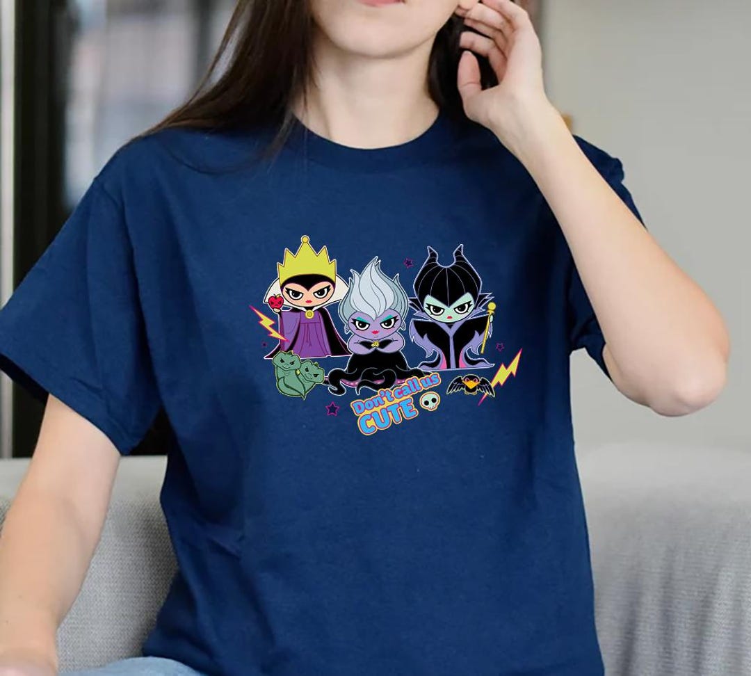 Disney Villains Chibi Evil Queen Ursula Maleficent Comfort Colors Shirt ...