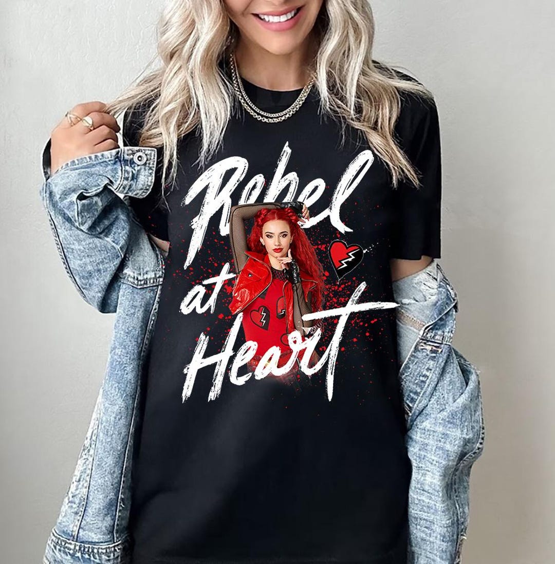Disney Descendants 4 the Rise of Red Rebel at Heart Comfort Colors T ...