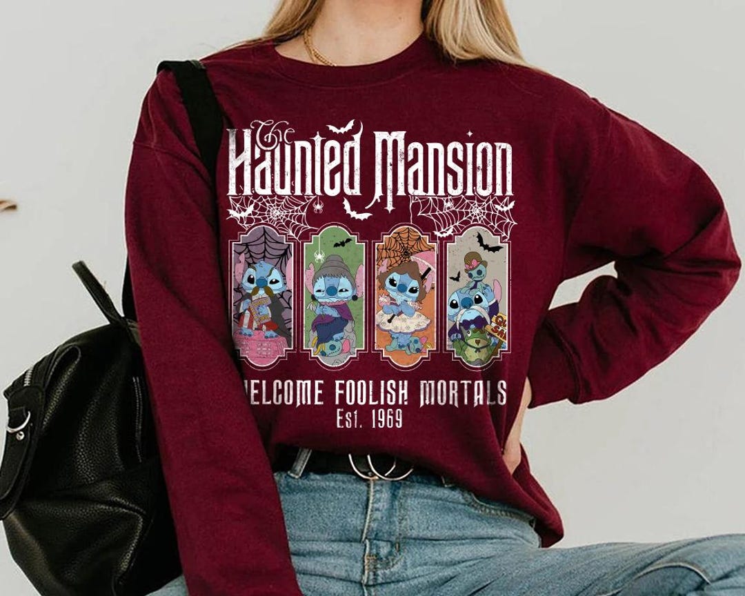 Disney Lilo & Stitch Haunted Mansion Comfort Colors T-shirt, Foolish ...