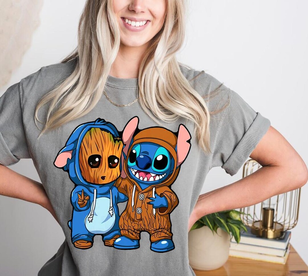 Disney Stitch and Groot Best Friend Costume Comfort Colors Shirt, Lilo ...