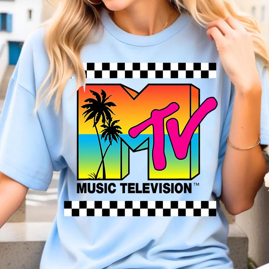 MTV Sunset Logo Comfort Colors T-shirt, MTV Logo Shirt, MTV Music Tee ...