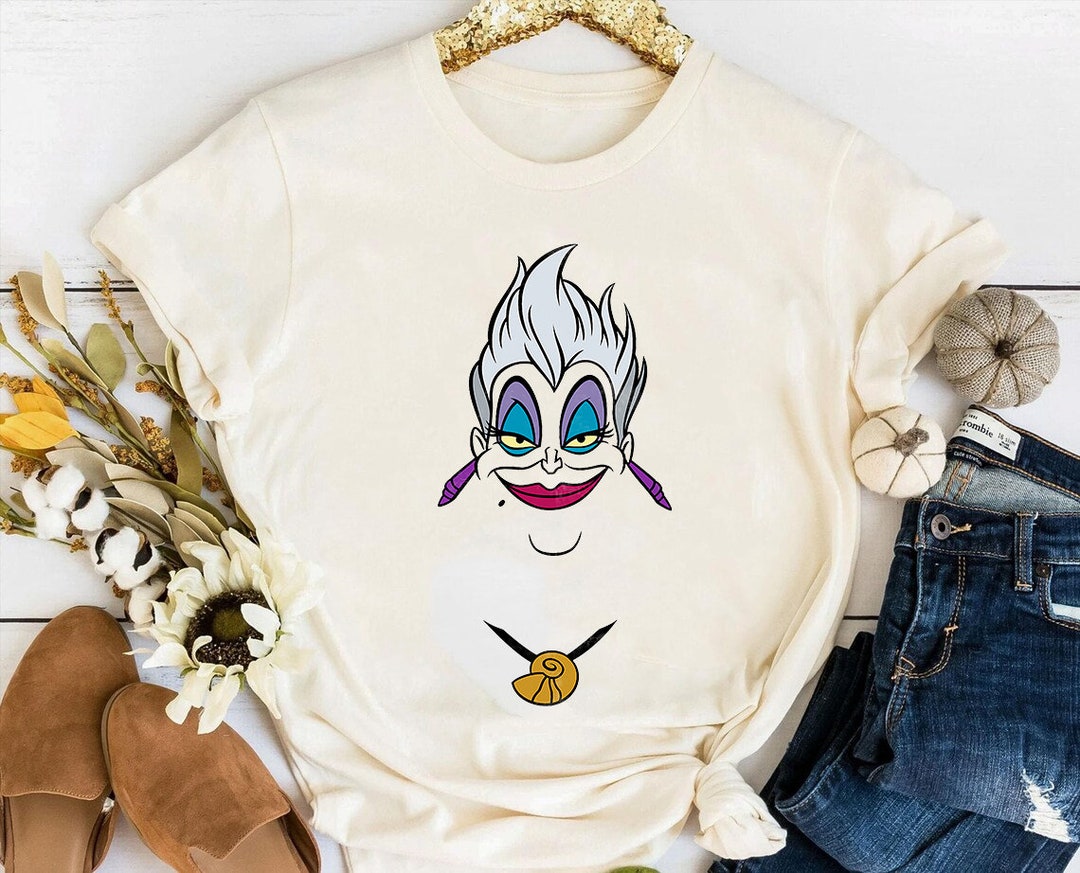 Disney Villains Ursula Head Shot the Little Mermaid Comfort Colors ...