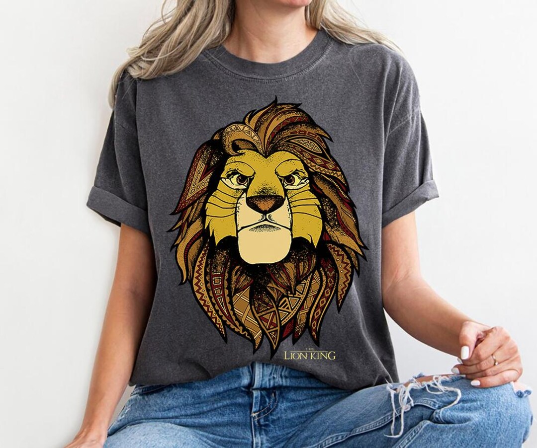 Disney Lion King Simba Head Shot Graphic Comfort Colors T-shirt, Hakuna ...