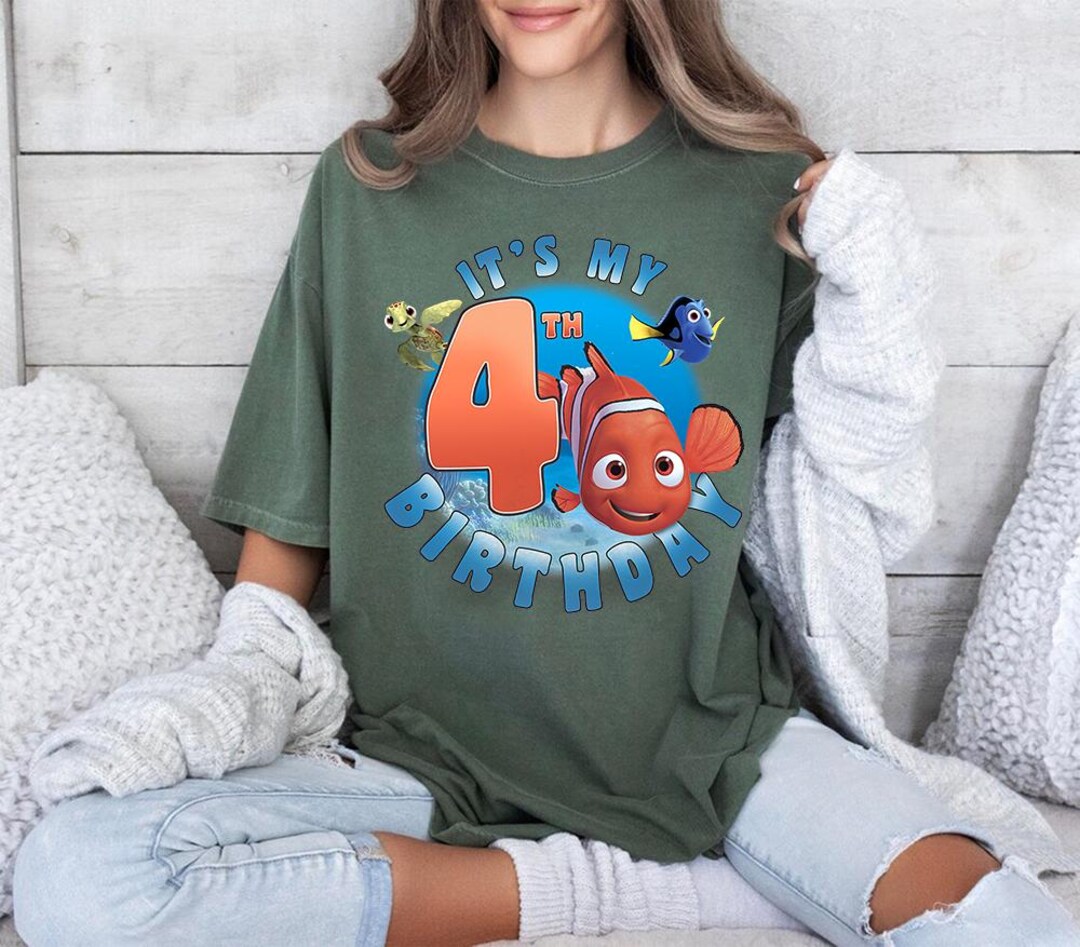 Custom Finding Nemo Birthday Shirt, It's My Birthday Comfort Colors T ...