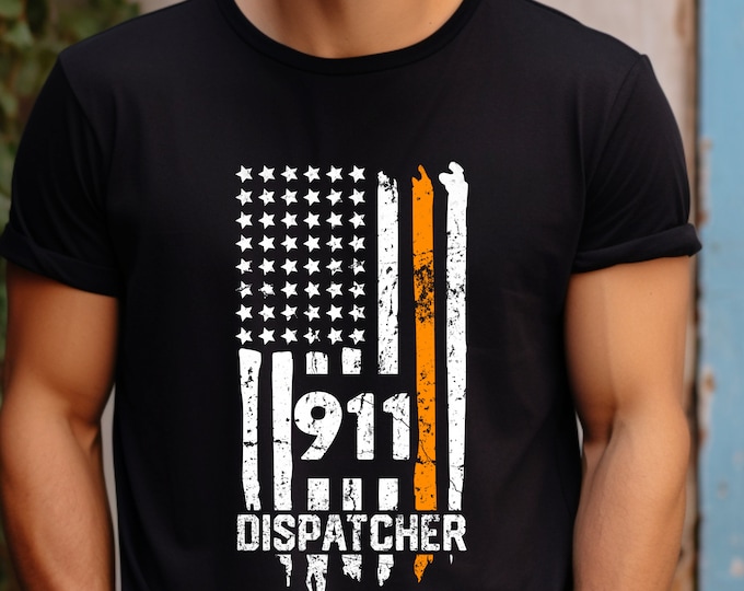 911 Dispatcher Shirt Thin Gold Line Shirts 911 Operator Tshirt ...