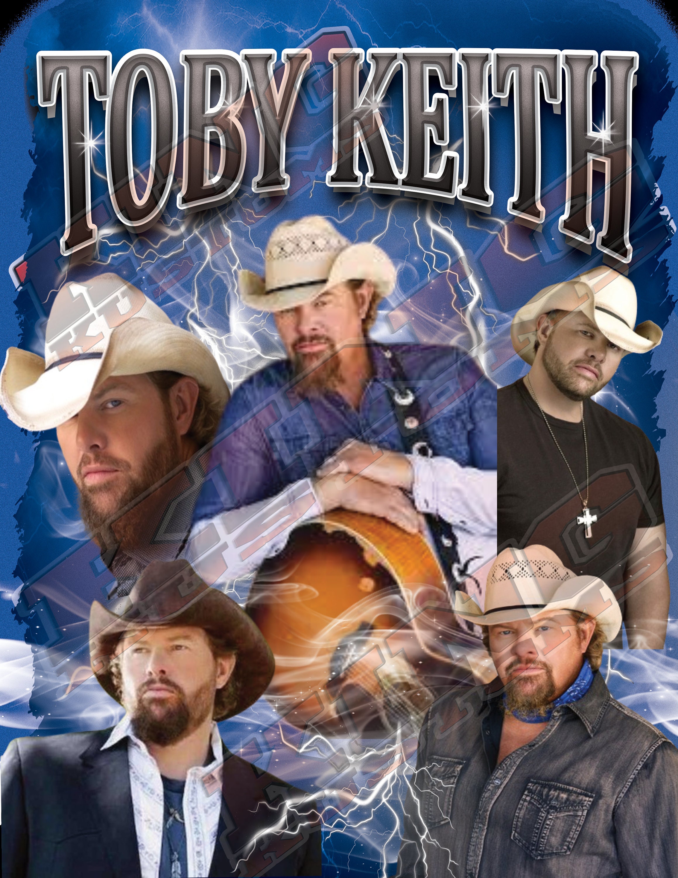 Toby Keith Retro Custom PNG - Etsy