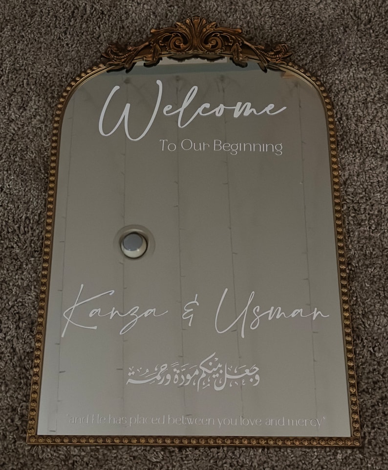 Welcome Mirror Sign - Etsy