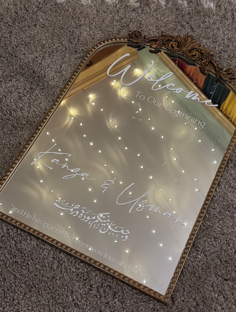 Welcome Mirror Sign - Etsy