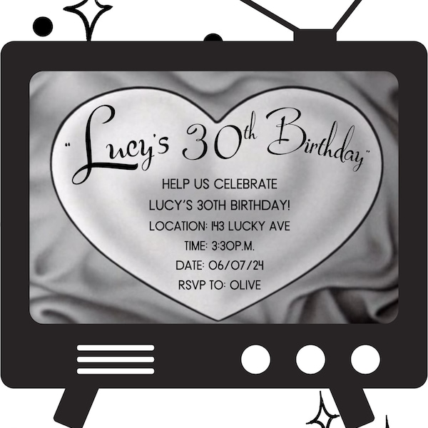 I Love Lucy Invitations - Etsy