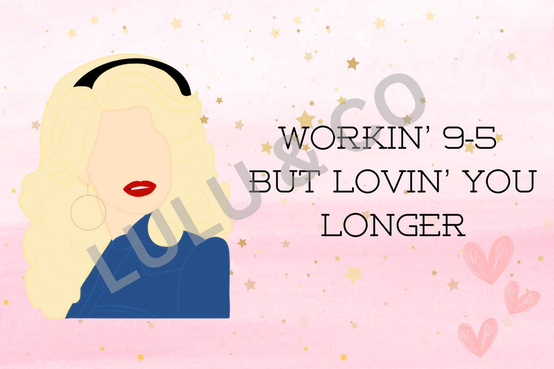 Digital Download Dolly Parton Valentines Day Card 6 X 4 INSTANT ...