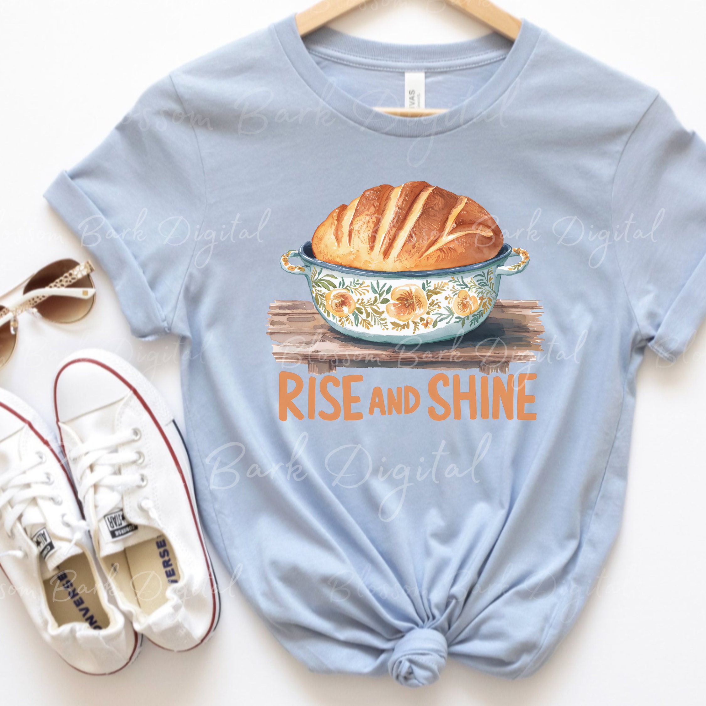 Digital Art Rise and Shine Sourdough PNG Digital Bread Clip Art Dutch ...