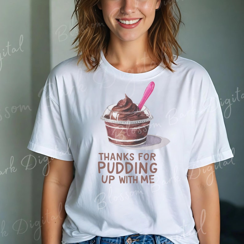 Funny Pudding PNG Instant Download for Statement Graphic Tshirt Cute ...