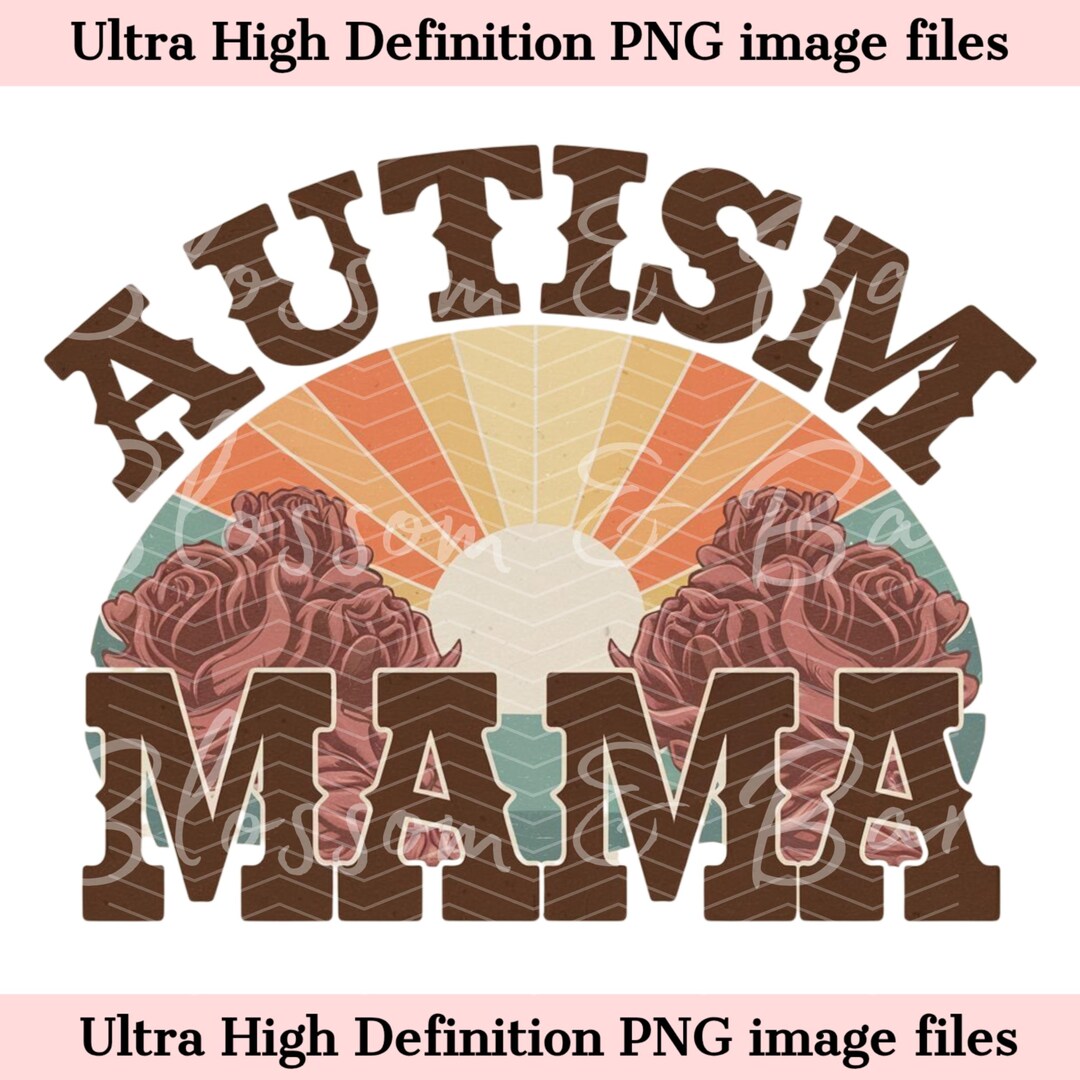 Digital Western Autism Mama PNG Autism Awareness Png - Autism PNG ...