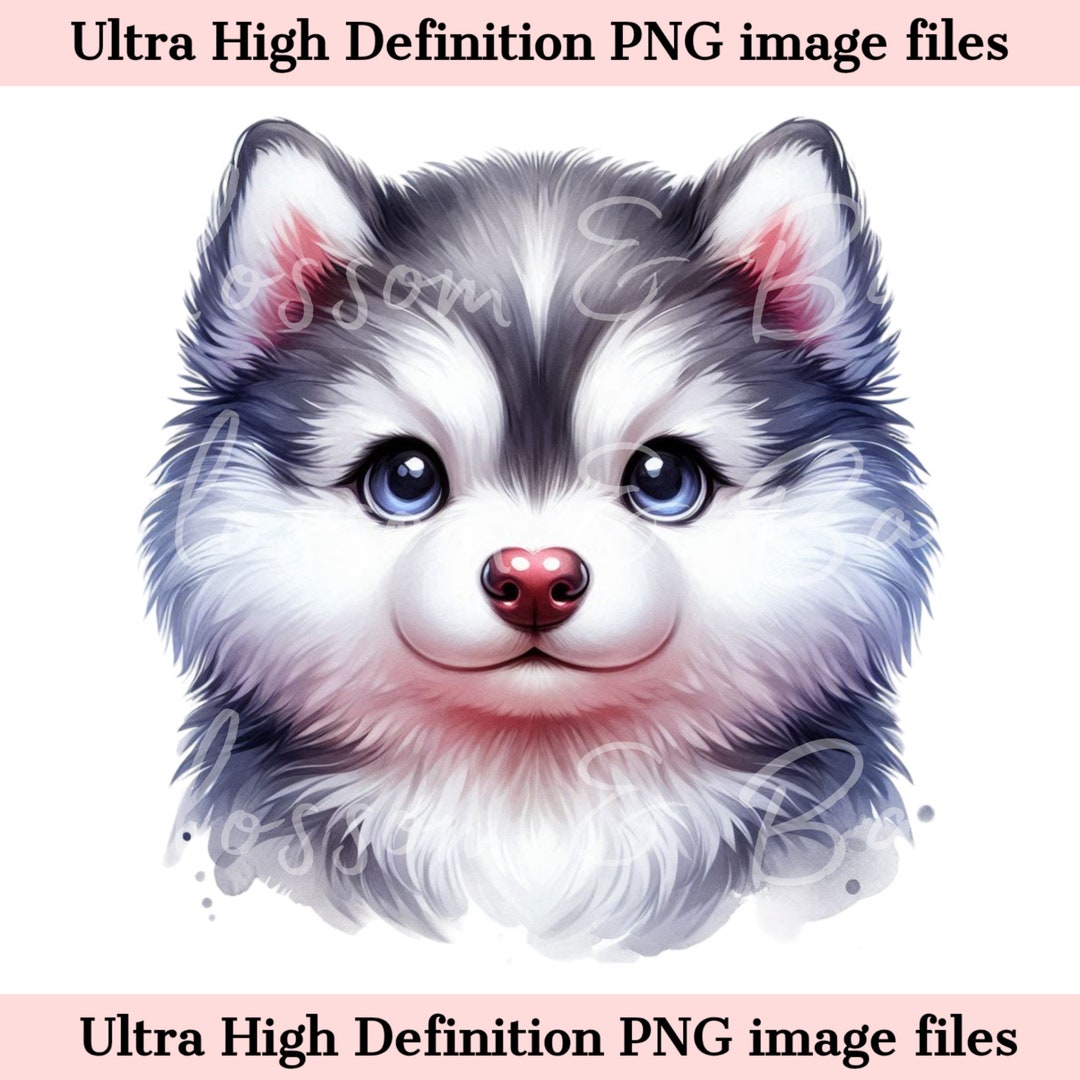 Cute Siberian Husky PNG - Instant Download for Cute Husky Dog Mom Shirt ...