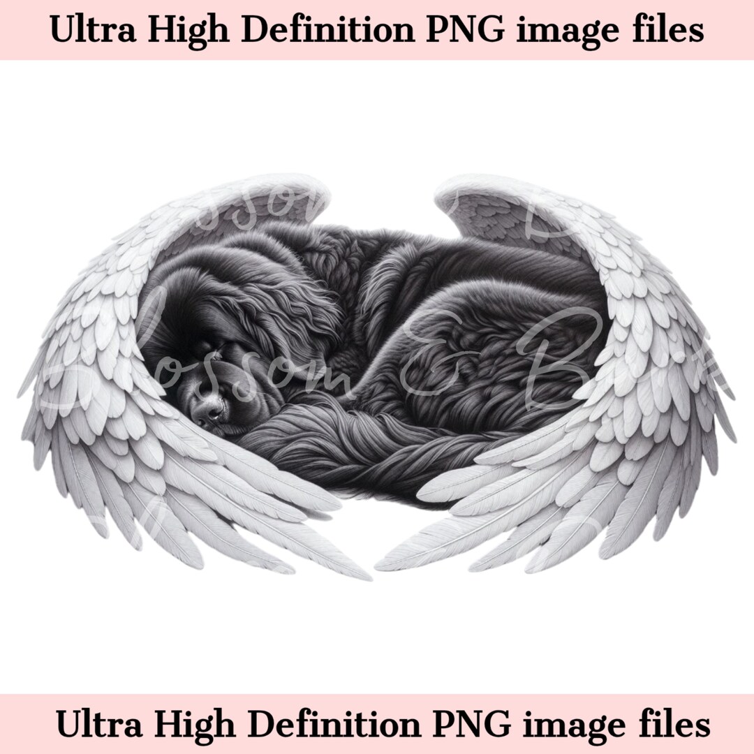 Digital Newfoundland Dog PNG Dog Memorial PNG - Pet Newfoundland ...