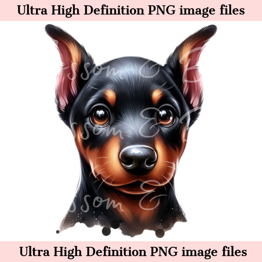 Cute Doberman PNG - Instant Download for Cute Dobbie Dog Mom Shirt ...