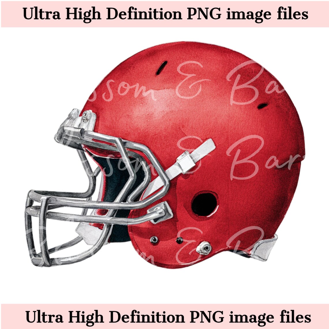 Digital Red Football Helmet PNG Simple Football Season PNG Fall Sports ...