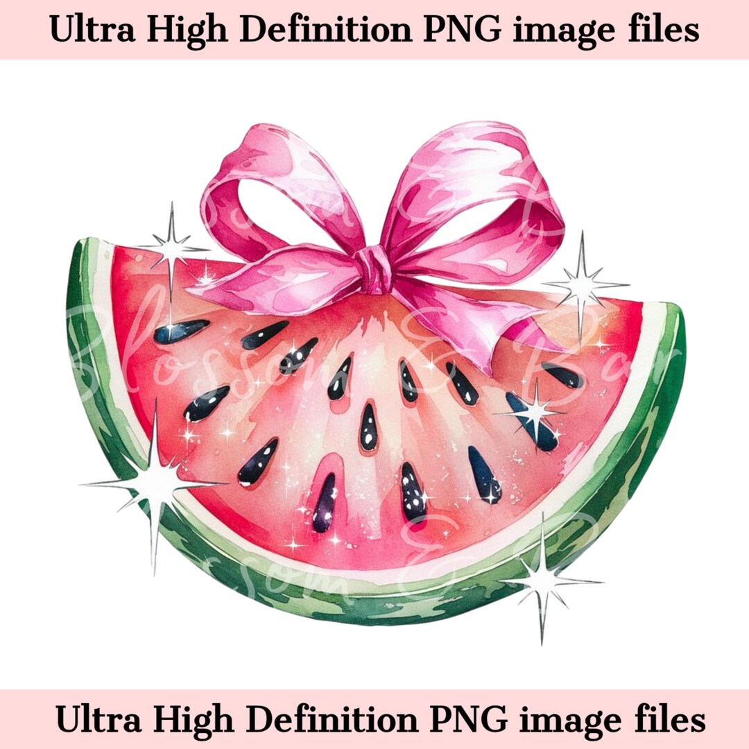 Digital Preppy Watermelon PNG - Instant Download for Simple Living ...