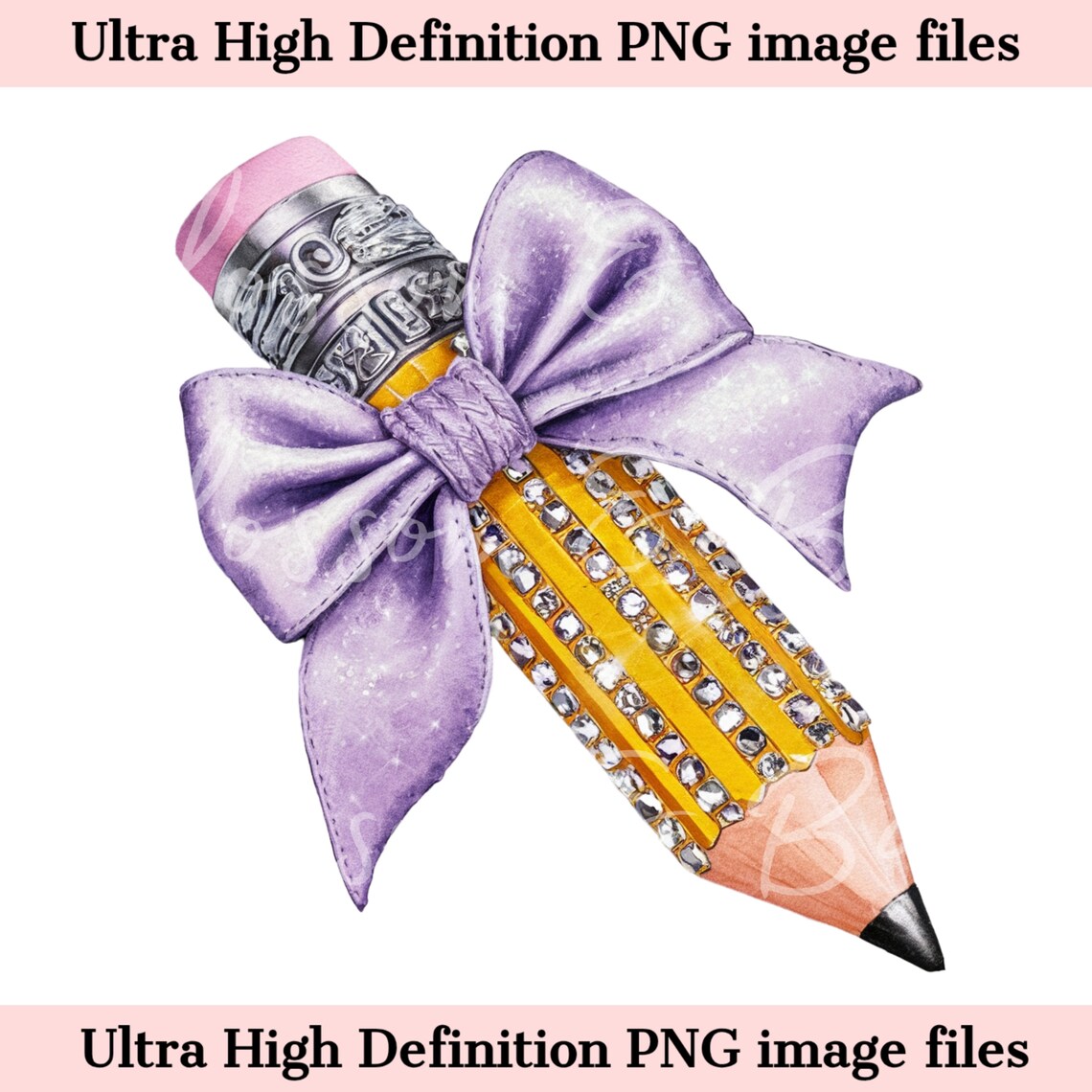 Retro Bedazzled Pencil PNG - Instant Download - Cute Teacher PNG for ...