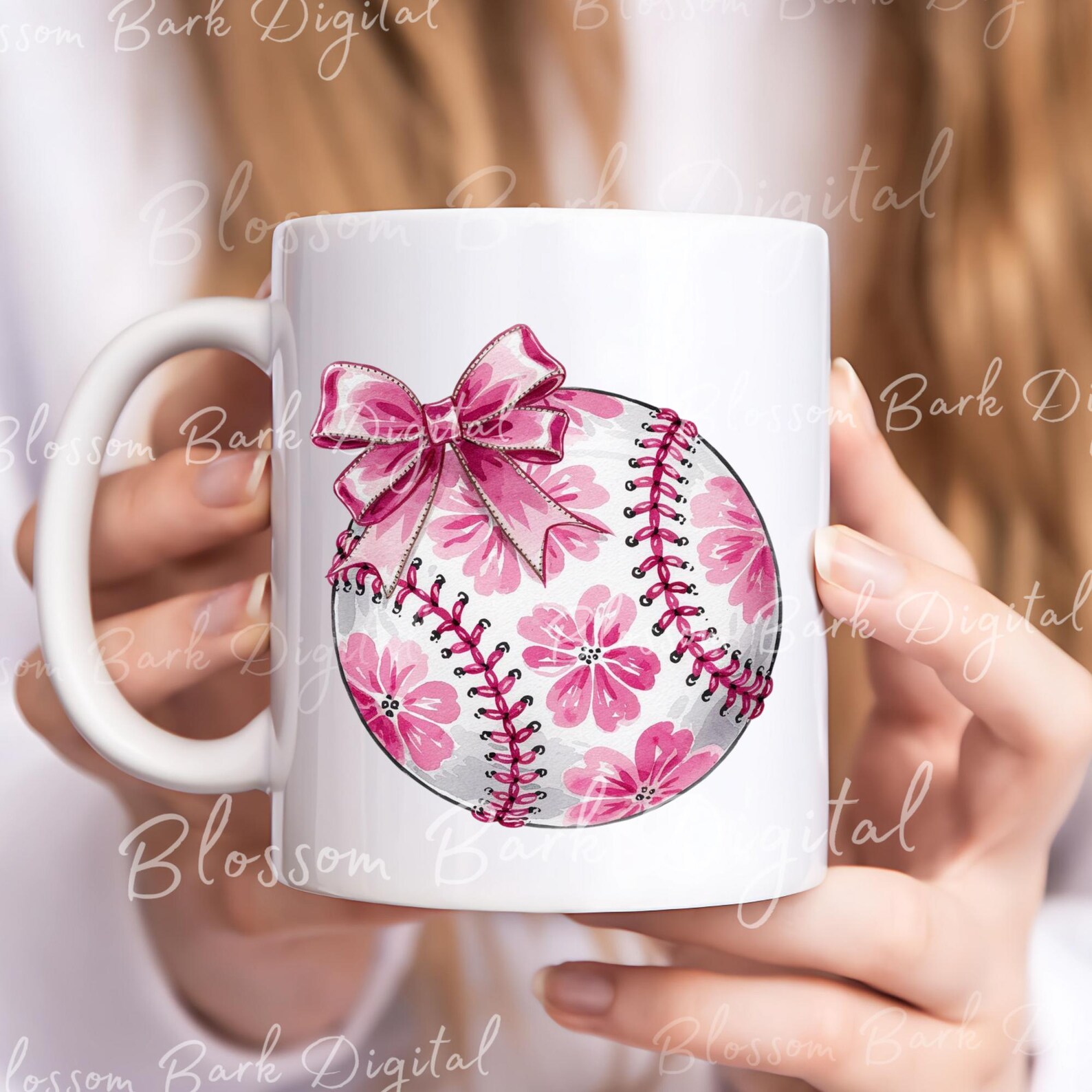 Girly Floral Baseball PNG - Instant Download for Girly Sports Shirt PNG ...