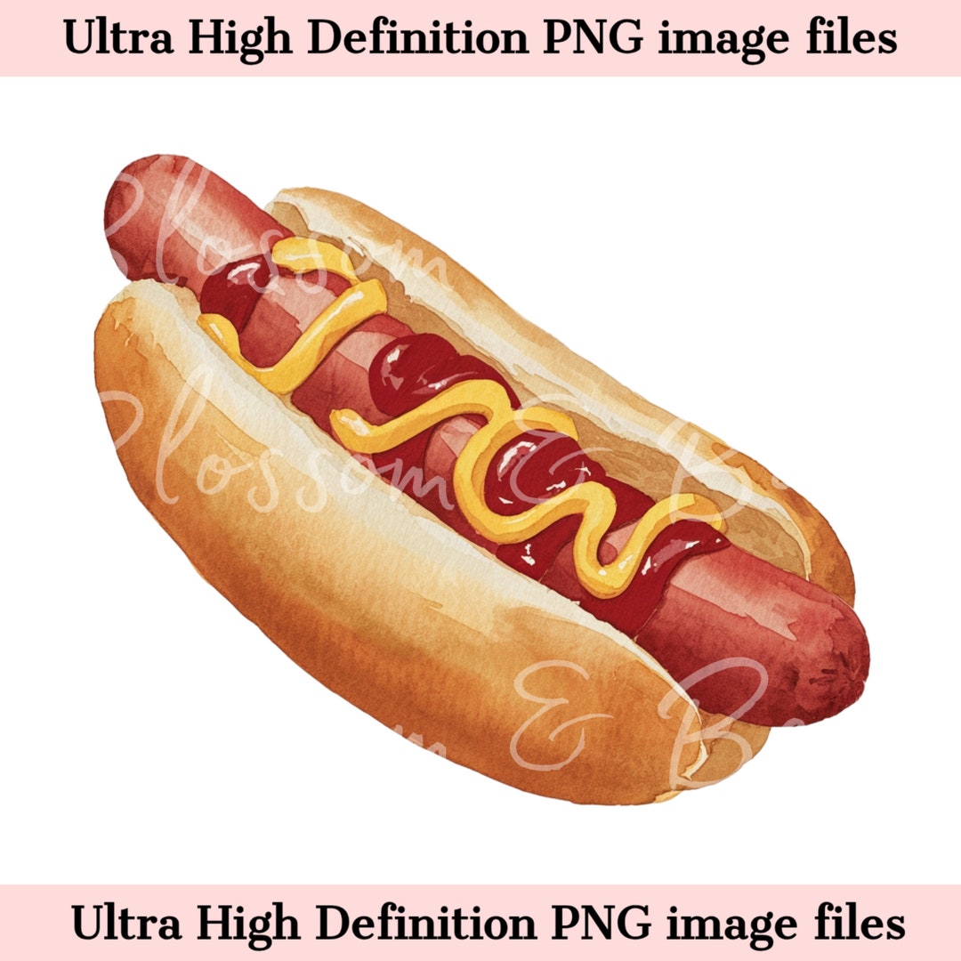 Digital Hot Dog PNG Simple Food PNG - Kitchen and Cooking Clip Art ...