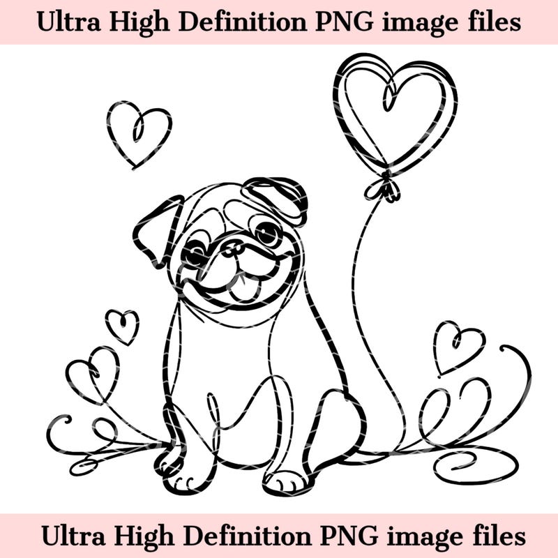 Pug Valentine - Etsy