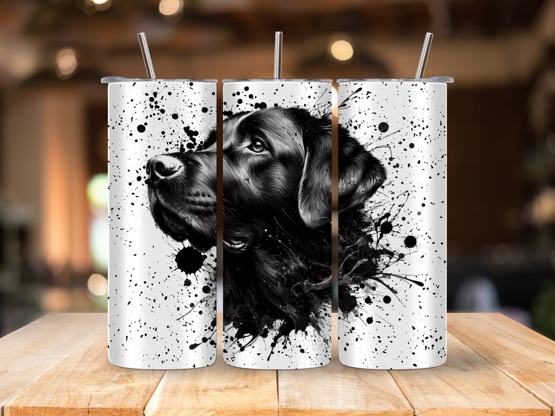 Digital - Black Ink Black Lab - Graffiti Art Tumbler Wrap 20 Oz Skinny ...