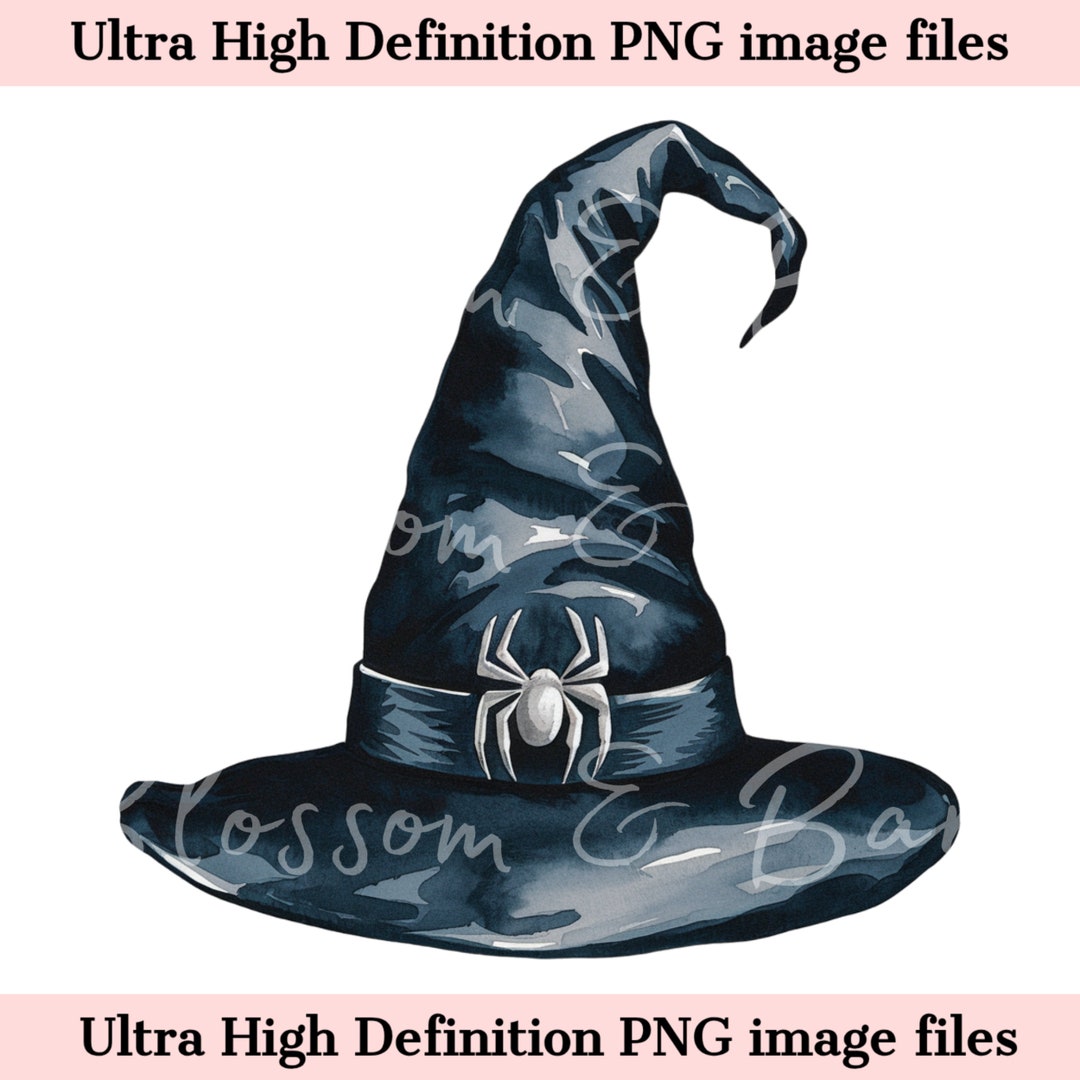Digital Art Witch Hat PNG Classic Halloween PNG Witch Clip Art Witches ...