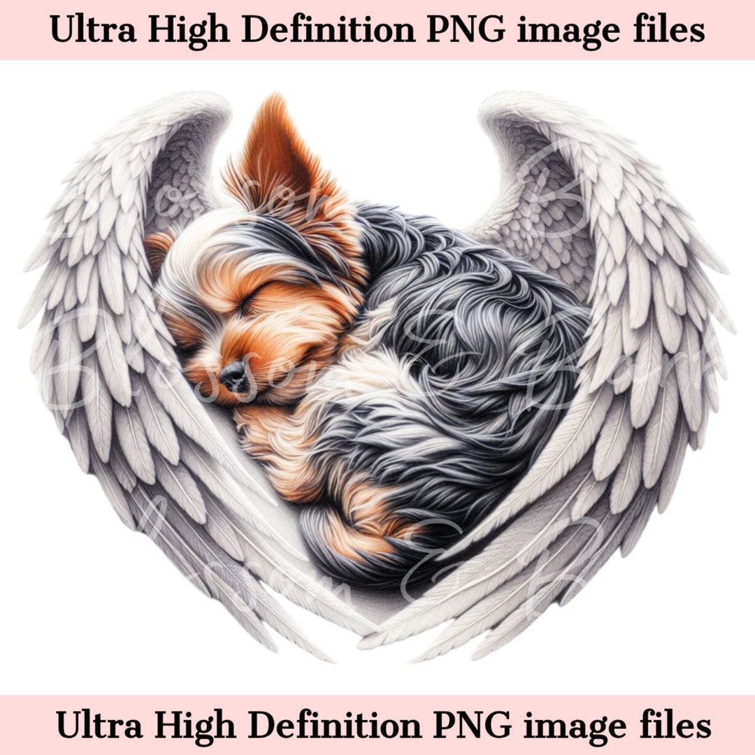 Digital Yorkshire Terrier PNG Dog Memorial PNG - Pet Portrait With ...