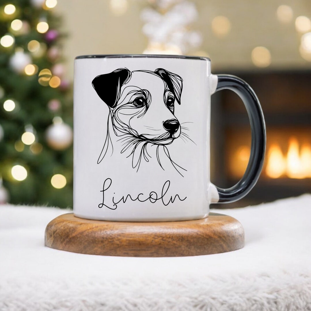 Personalized Jack Russell Terrier Mug - Custom Pet Line Portrait ...
