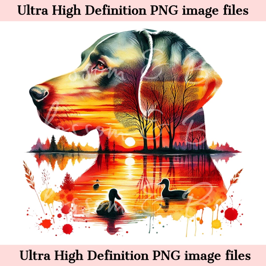Digital - Silver Retriever PNG Instant Download for Hunting Sublimation ...