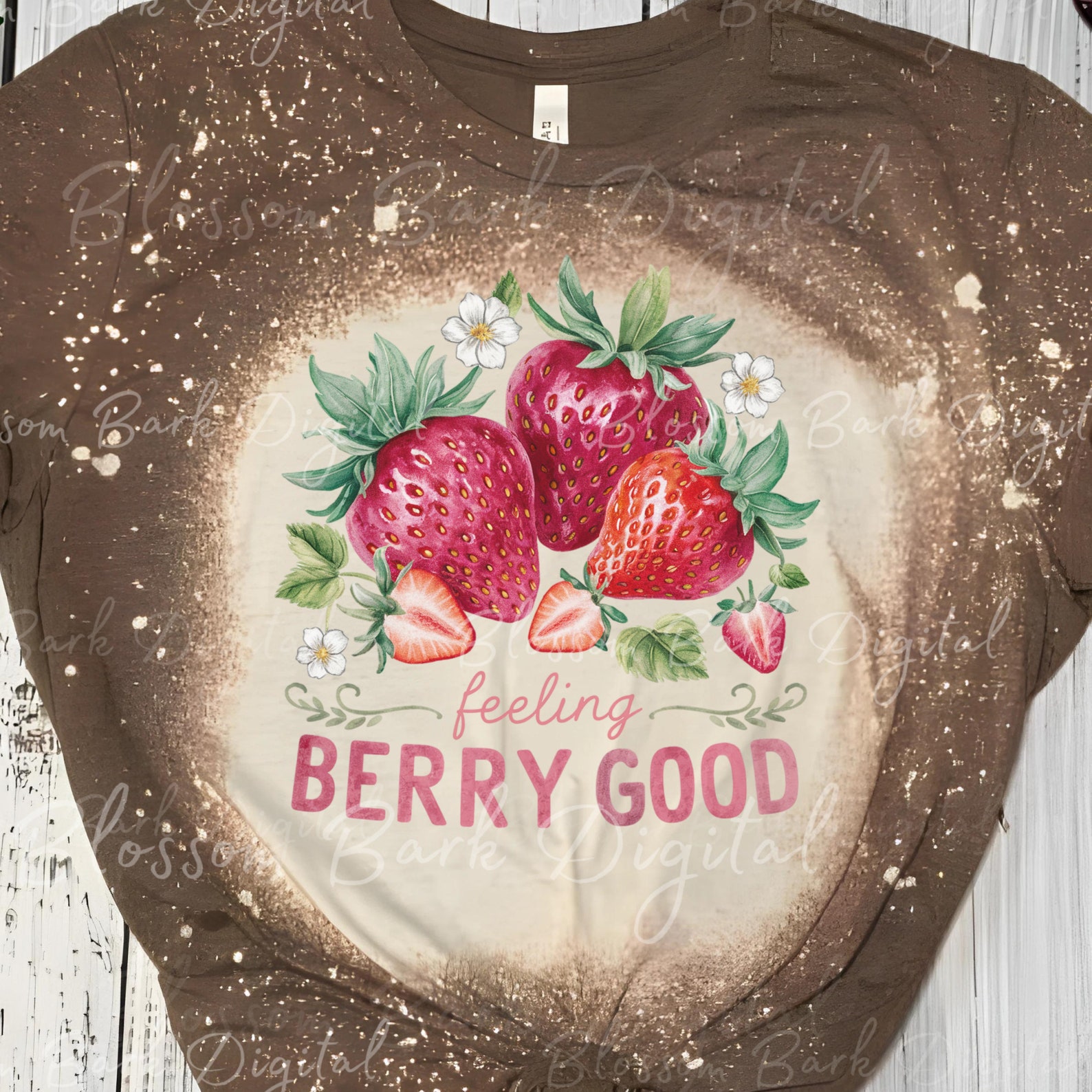 Digital Feeling Berry Good Strawberry PNG - Instant Download for Simple ...